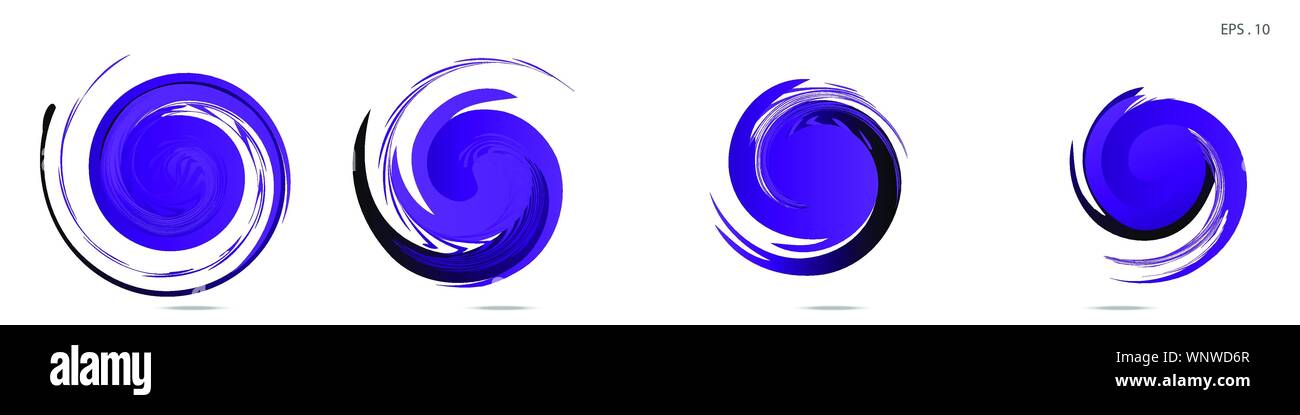 Collection of modern abstract graphic elements. Vortex vector ...