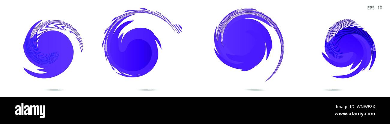 Collection of modern abstract graphic elements. Vortex vector ...