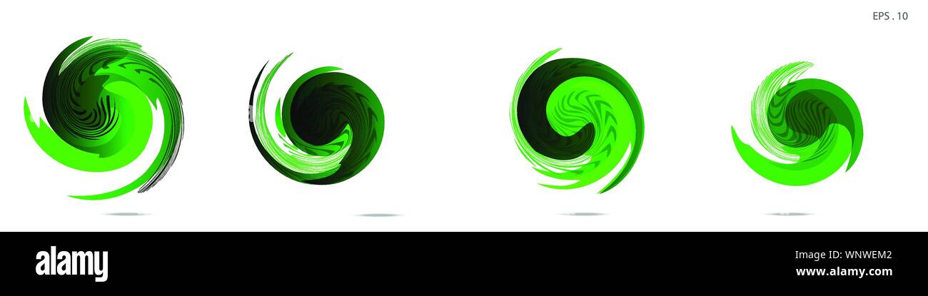 Collection of modern abstract graphic elements. Vortex vector ...
