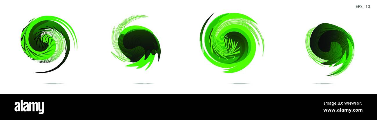 Collection of modern abstract graphic elements. Vortex vector ...