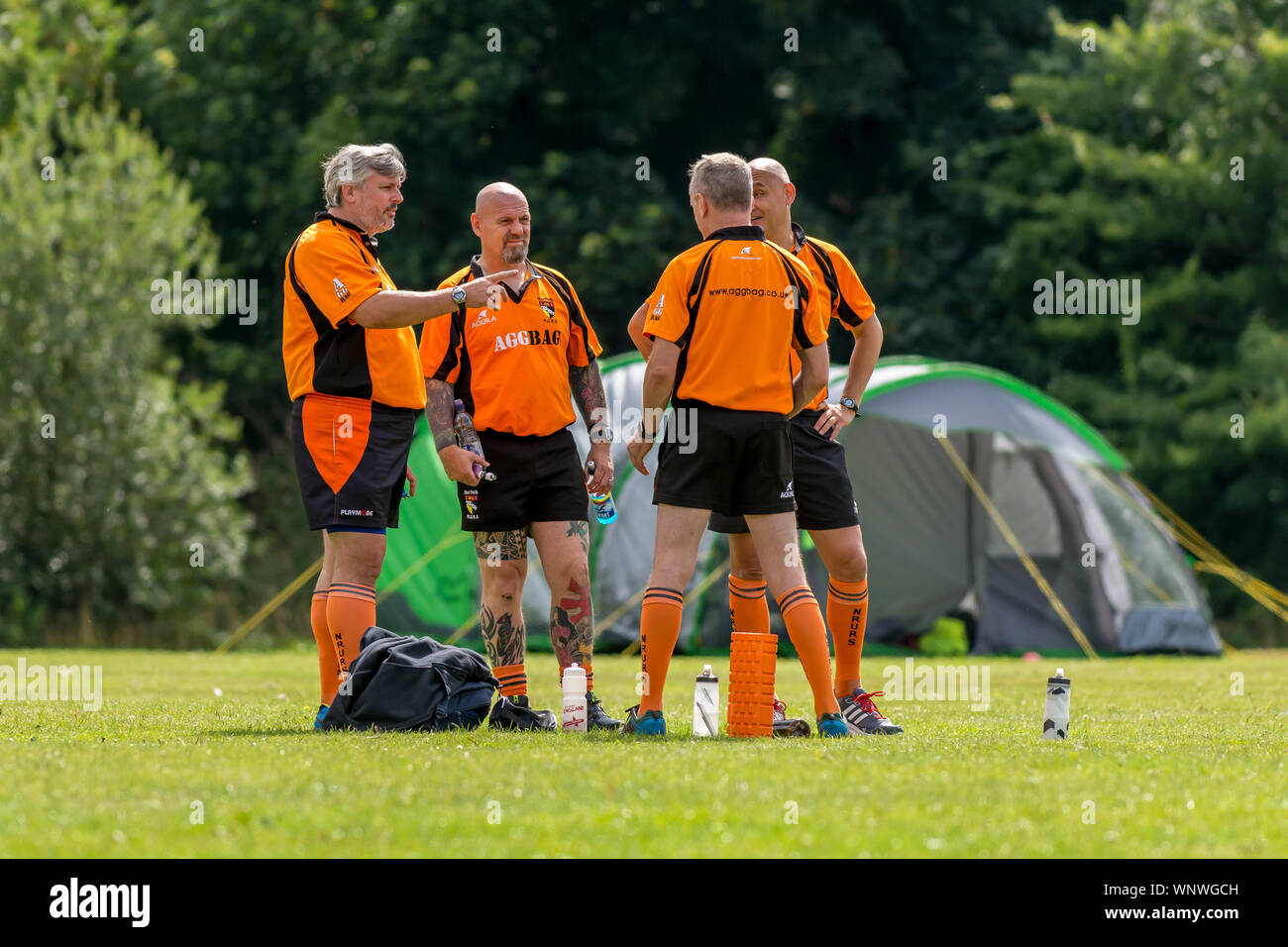 Norfolk Referee Society referees relax between refereeing touch rugby ...
