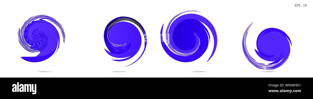 Collection of modern abstract graphic elements. Vortex vector ...