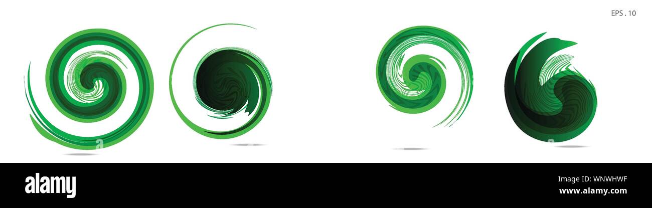 Collection of modern abstract graphic elements. Vortex vector ...