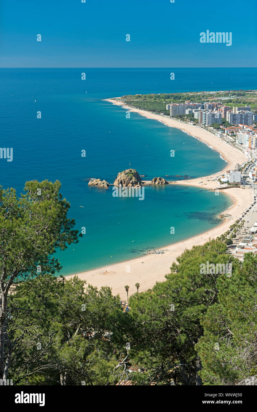 SA PALOMERA ROCK BLANES COSTA BRAVA GERONA CATALONIA SPAIN Stock Photo ...