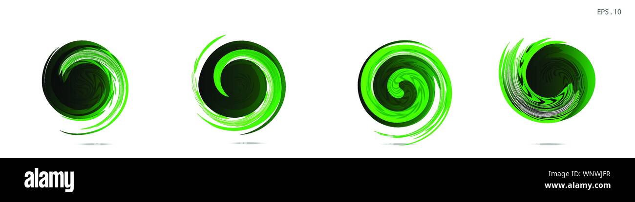 Collection of modern abstract graphic elements. Vortex vector ...