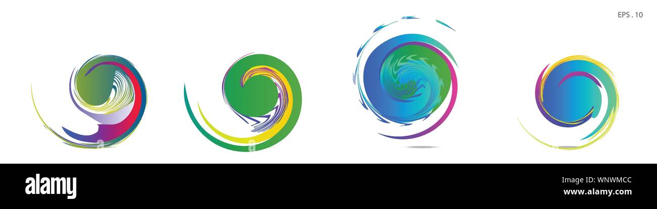 Collection of modern abstract graphic elements. Vortex vector ... Collection of modern abstract graphic elements. Vortex vector ...