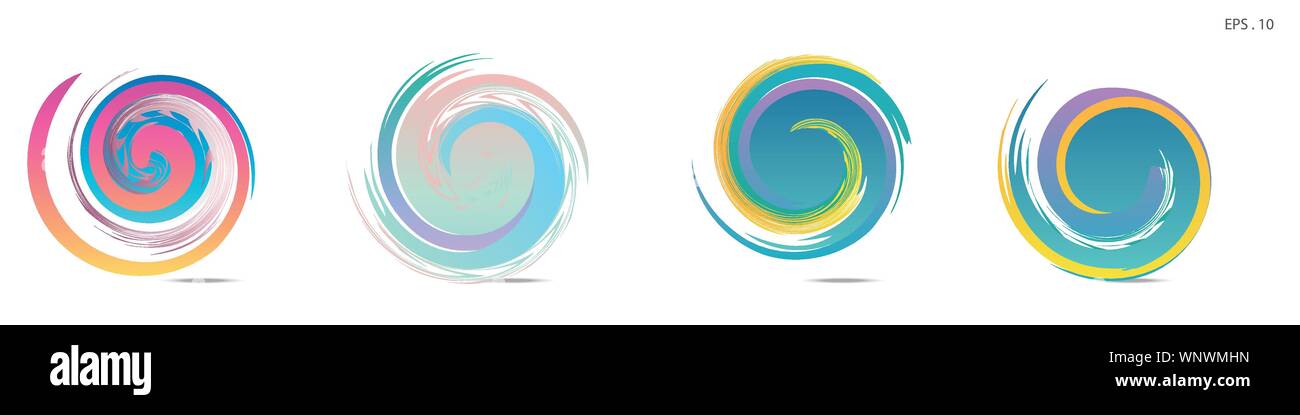 Collection of modern abstract graphic elements. Vortex vector ... Collection of modern abstract graphic elements. Vortex vector ...