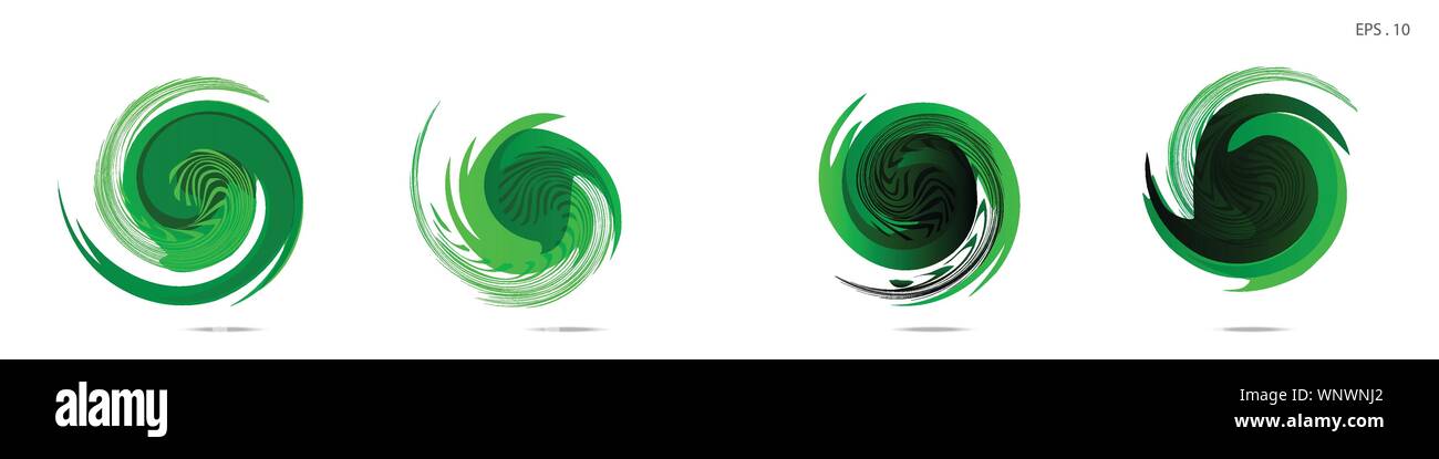 Collection of modern abstract graphic elements. Vortex vector ...
