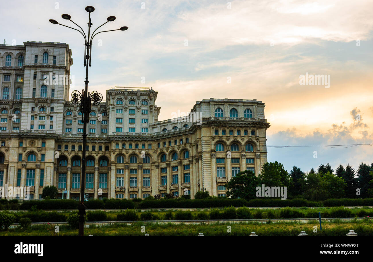 Palace of the Parliament in Bucharest, capital of Romania Stock Photo ...
