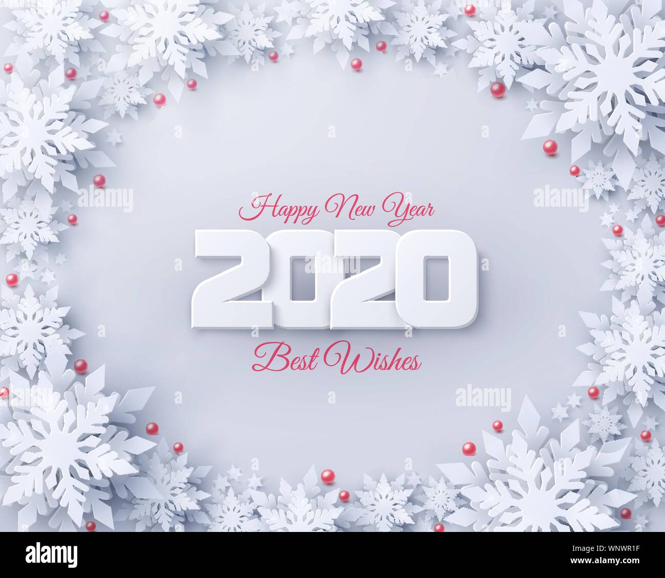 Happy new year 2020, Merry Christmas. Vector illustration with snowman ...