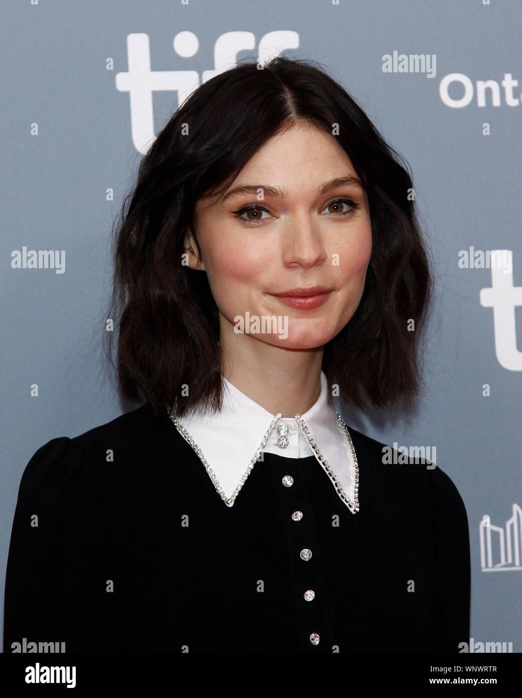 Toronto, ON. 6th Sep, 2019. Tilda Cobham-Hervey at the press conference ...