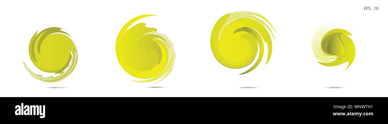 Collection of modern abstract graphic elements. Vortex vector ...