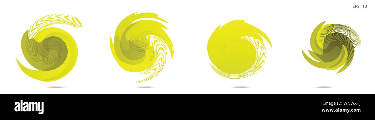 Collection of modern abstract graphic elements. Vortex vector ...