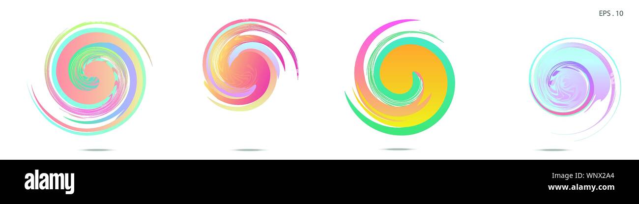 Collection of modern abstract graphic elements. Vortex vector ...
