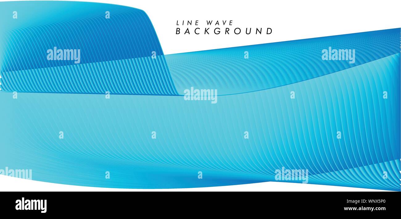 vector modern abstract blue line wave background in eps 10 Stock Vector ...
