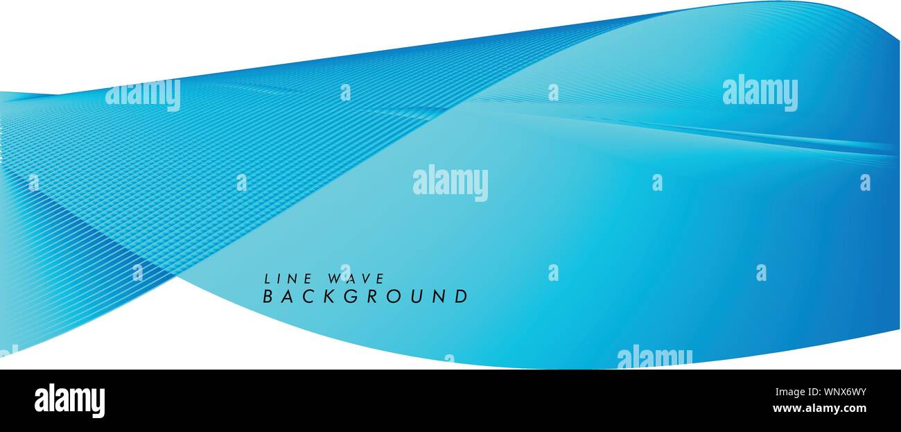 vector modern abstract blue line wave background in eps 10 Stock Vector ...