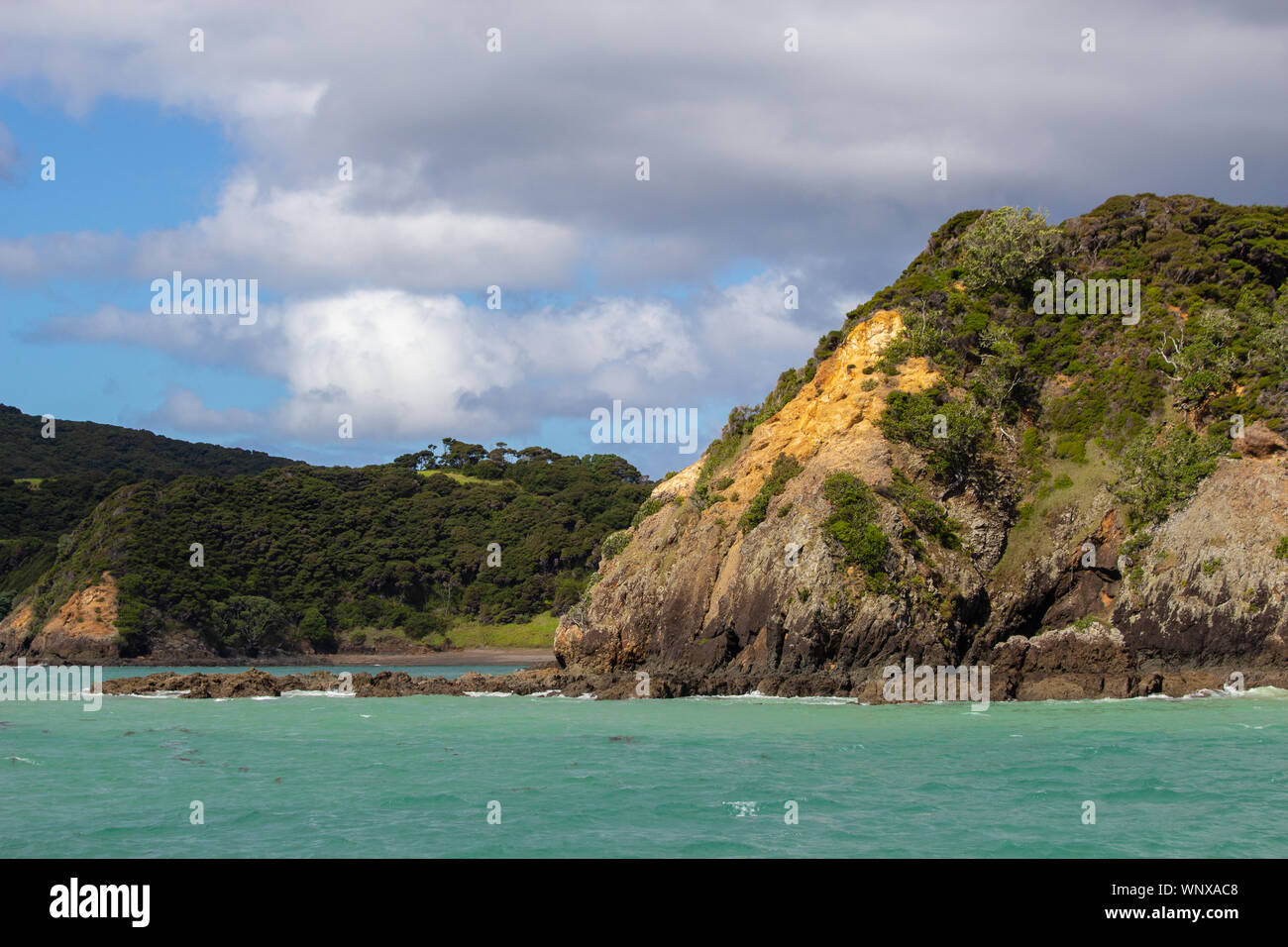 view from boat of Bay of Islands, New Zealand Stock Photo - Alamy