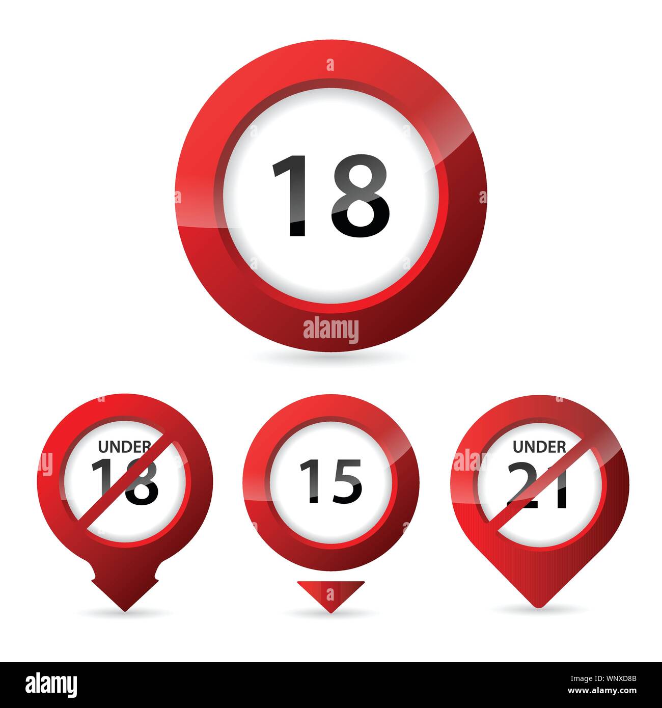 3d age signs Stock Vector Image & Art - Alamy