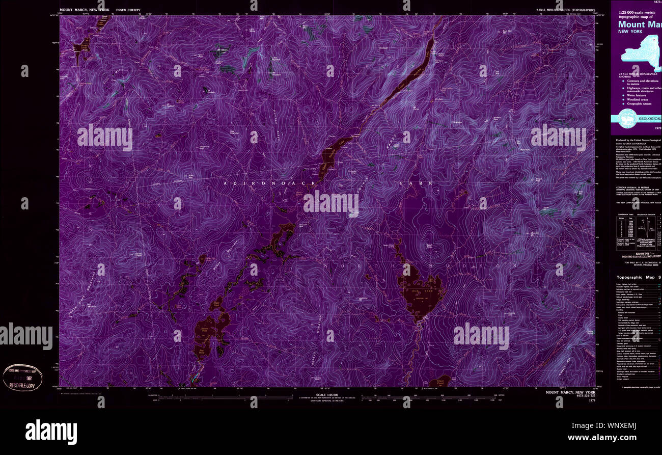 New York NY Mount Marcy 130709 1979 25000 Inverted Restoration Stock ...