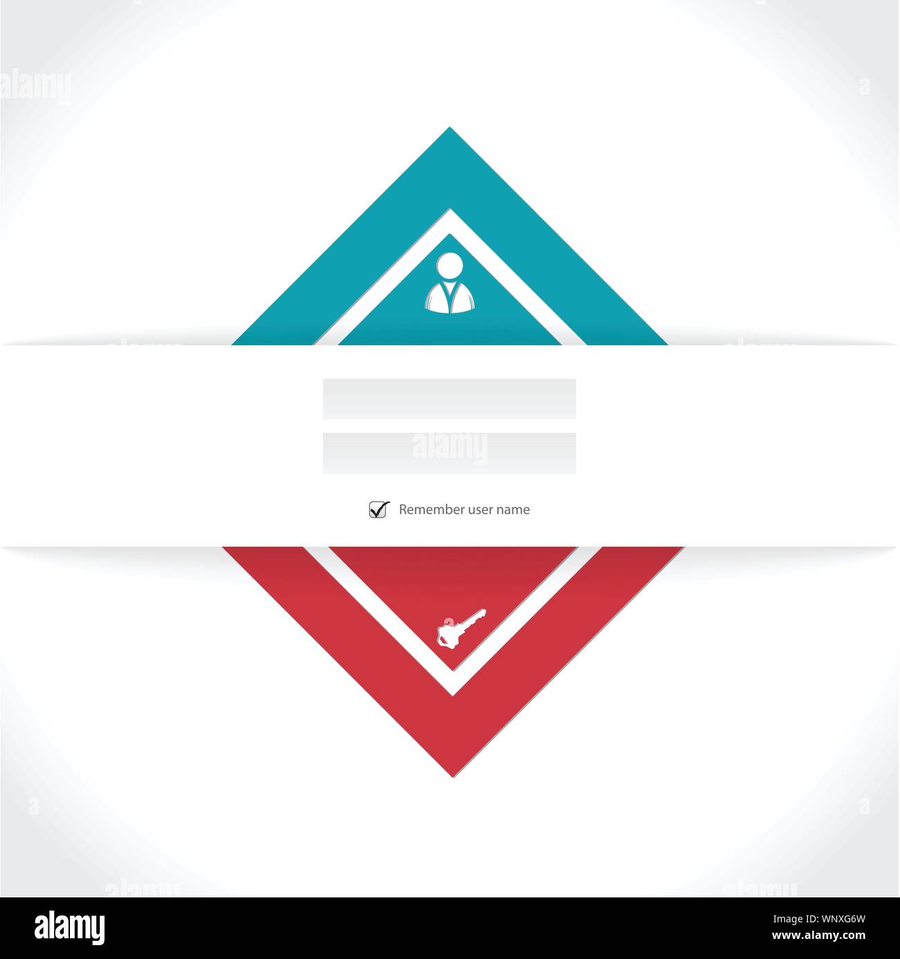 Login screen design with white background Stock Vector Image & Art - Alamy