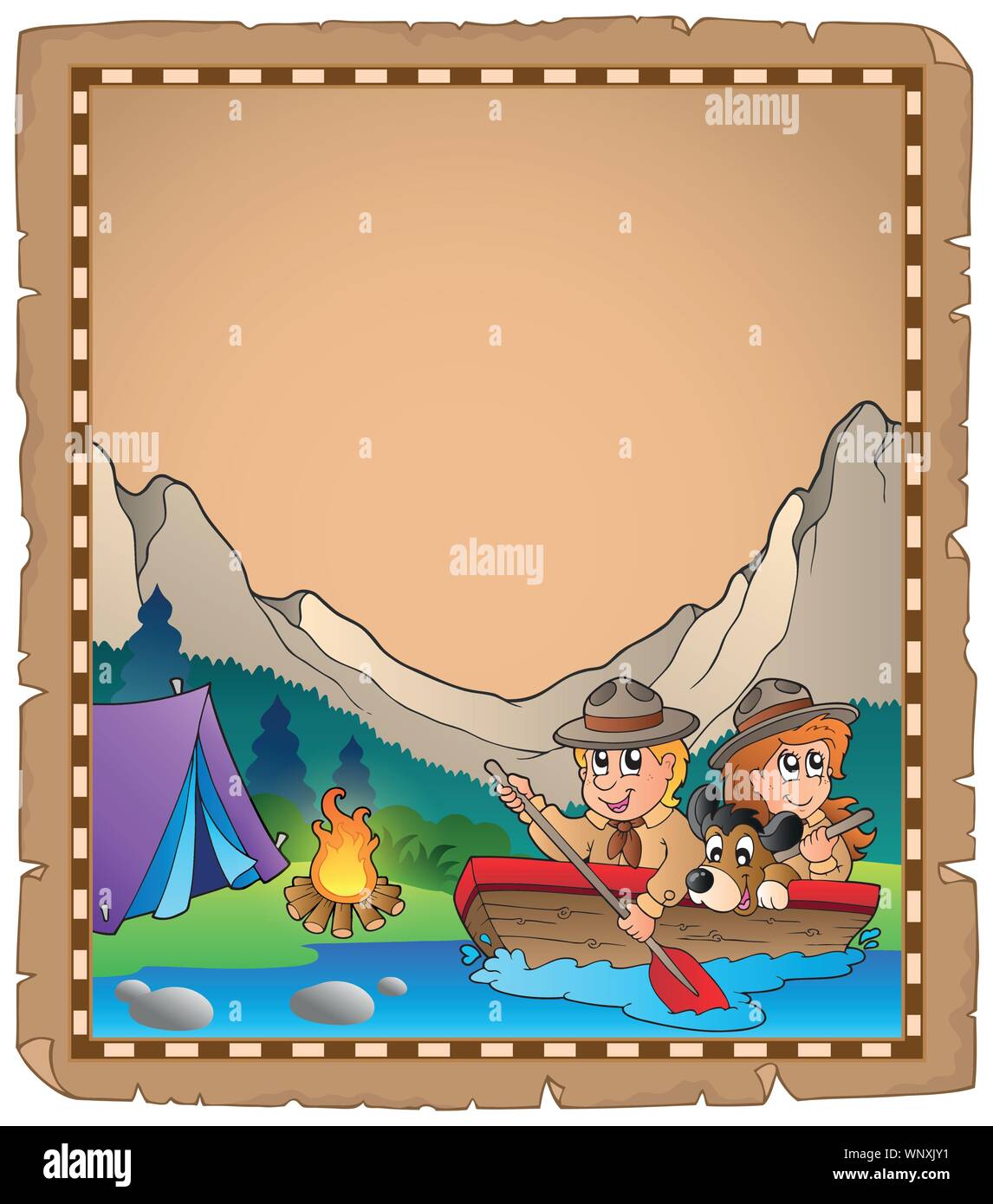 Scouts camp Cut Out Stock Images & Pictures - Alamy
