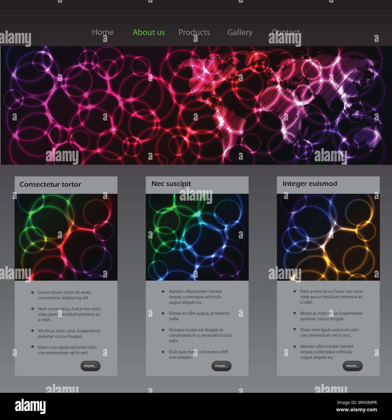 Plasma and laser web template Stock Vector Image & Art - Alamy