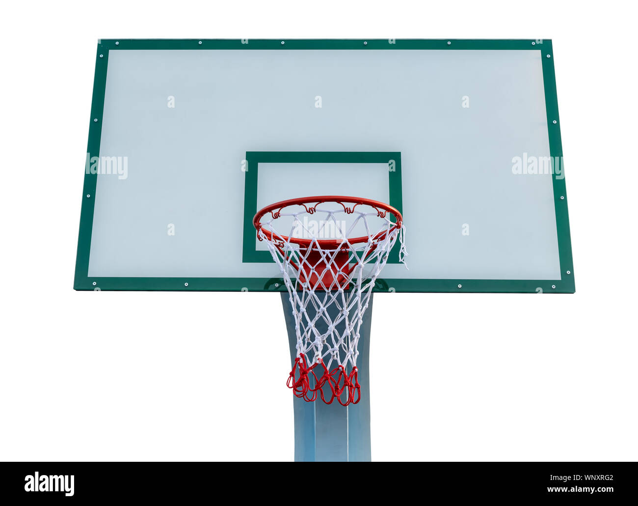 Basketball hoop with net isolated on white background Stock Photo - Alamy