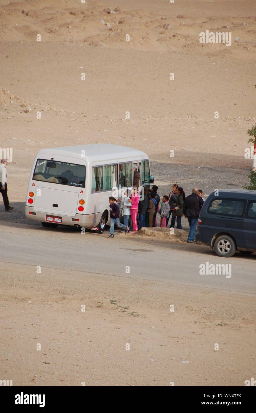 Bus with tourists in Syria Stock Photo - Alamy