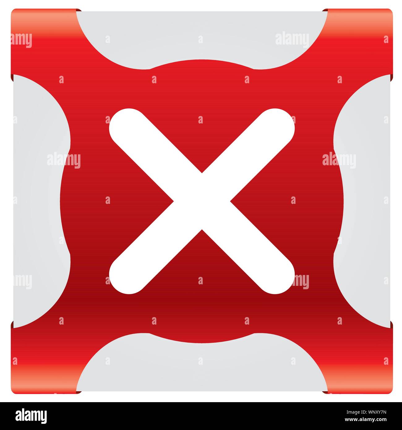 Cross symbol on corner ribbon Stock Vector Image & Art - Alamy