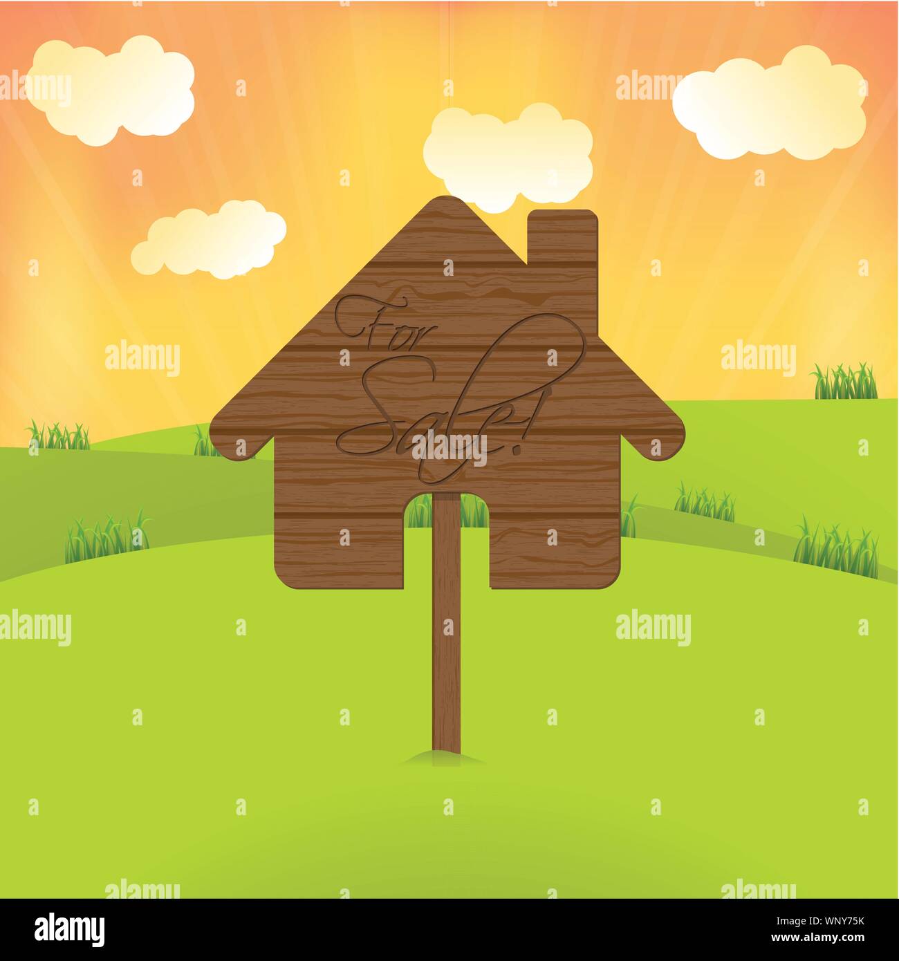 Cool wooden house sign Stock Vector Image & Art - Alamy