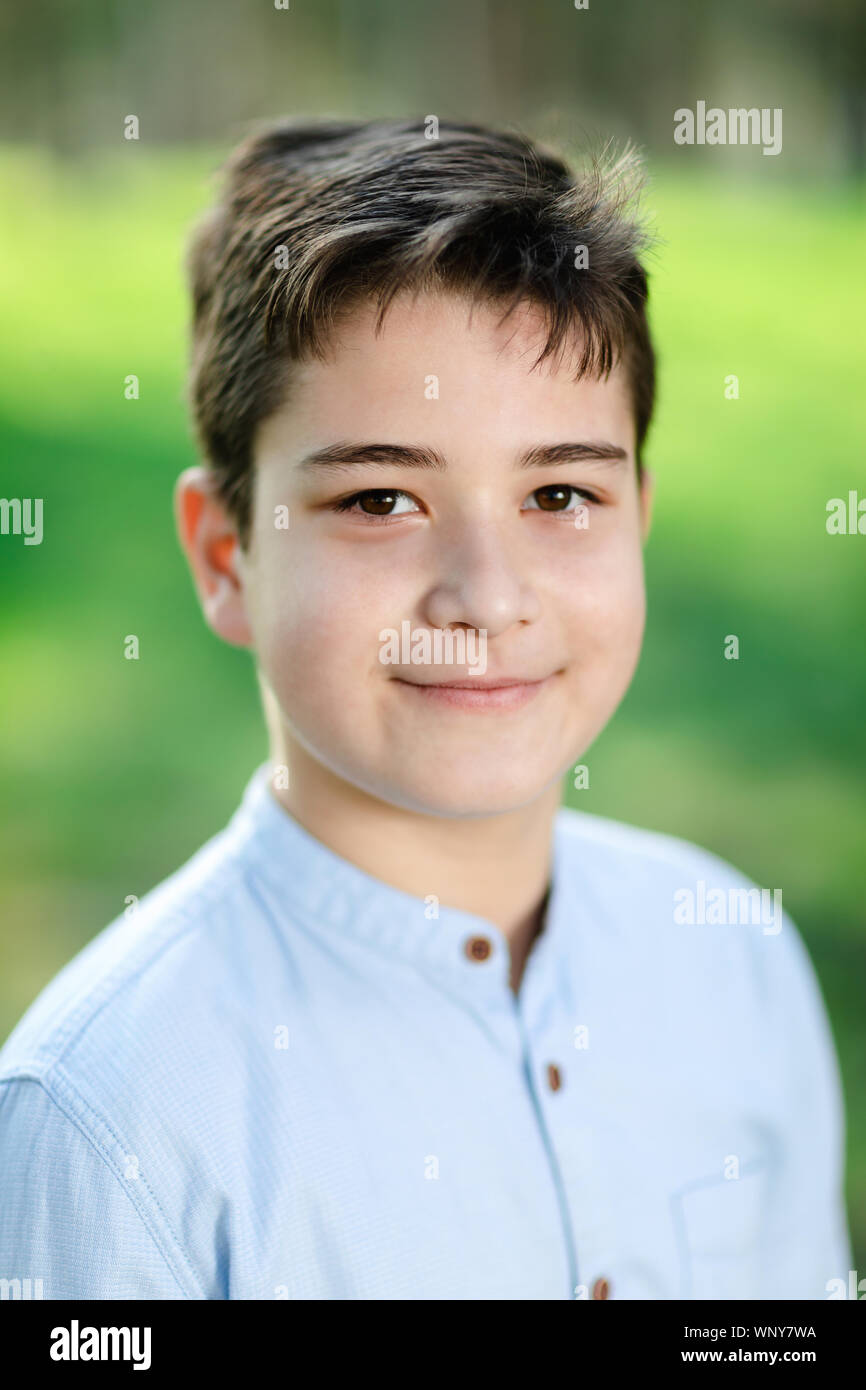 Portrait of young boy outdoor Stock Photo - Alamy