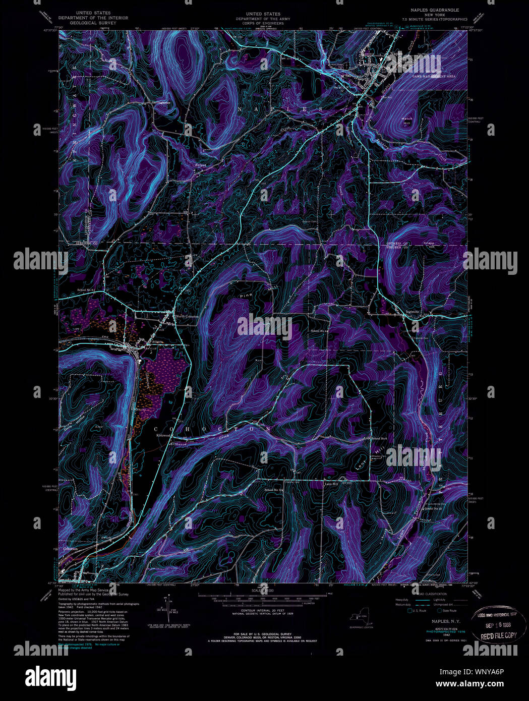 Map of naples new york hi-res stock photography and images - Alamy