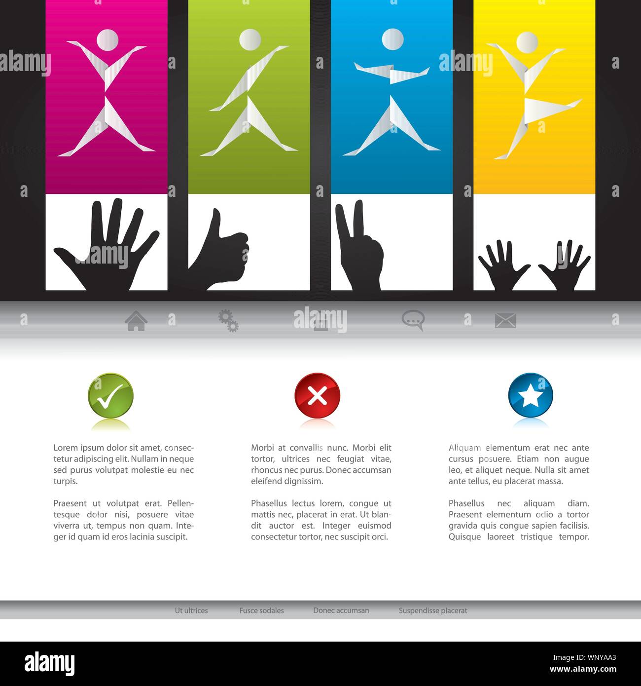 New web design with origami figures Stock Vector Image & Art - Alamy