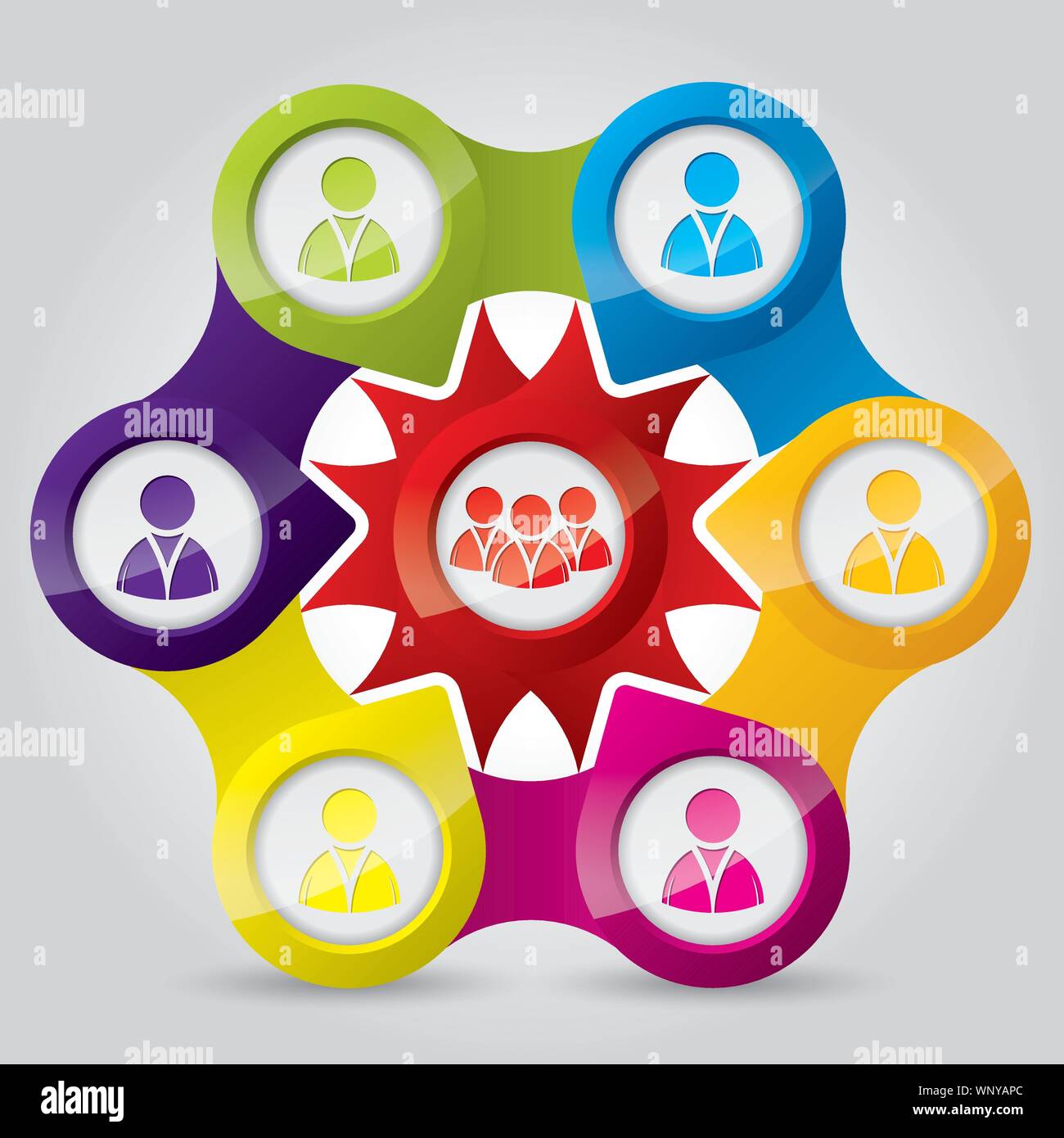 Illustration of social network connections Stock Vector Image & Art - Alamy