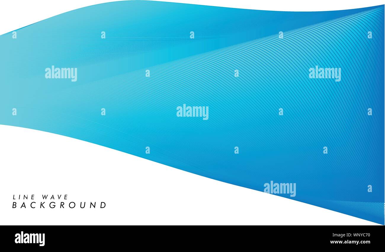 vector modern abstract blue line wave background in eps 10 Stock Vector ...