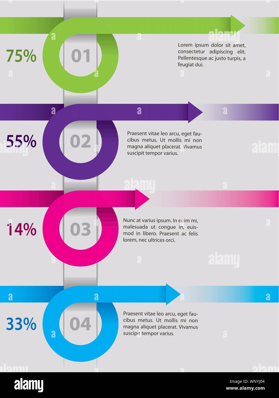 Curling arrows diagram like infographic design Stock Vector Image & Art ...