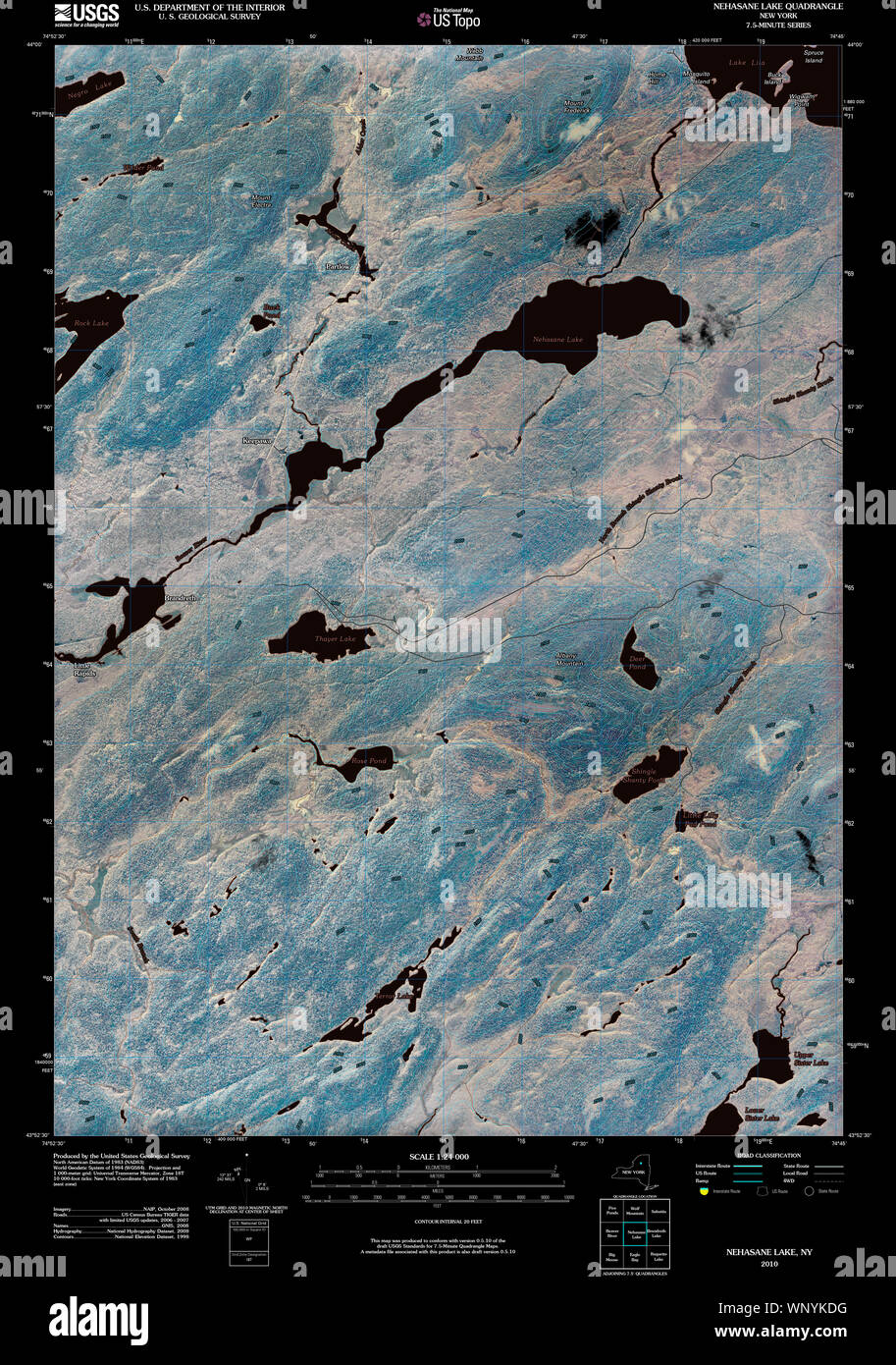 New York NY Nehasane Lake 20100415 TM Inverted Restoration Stock Photo ...