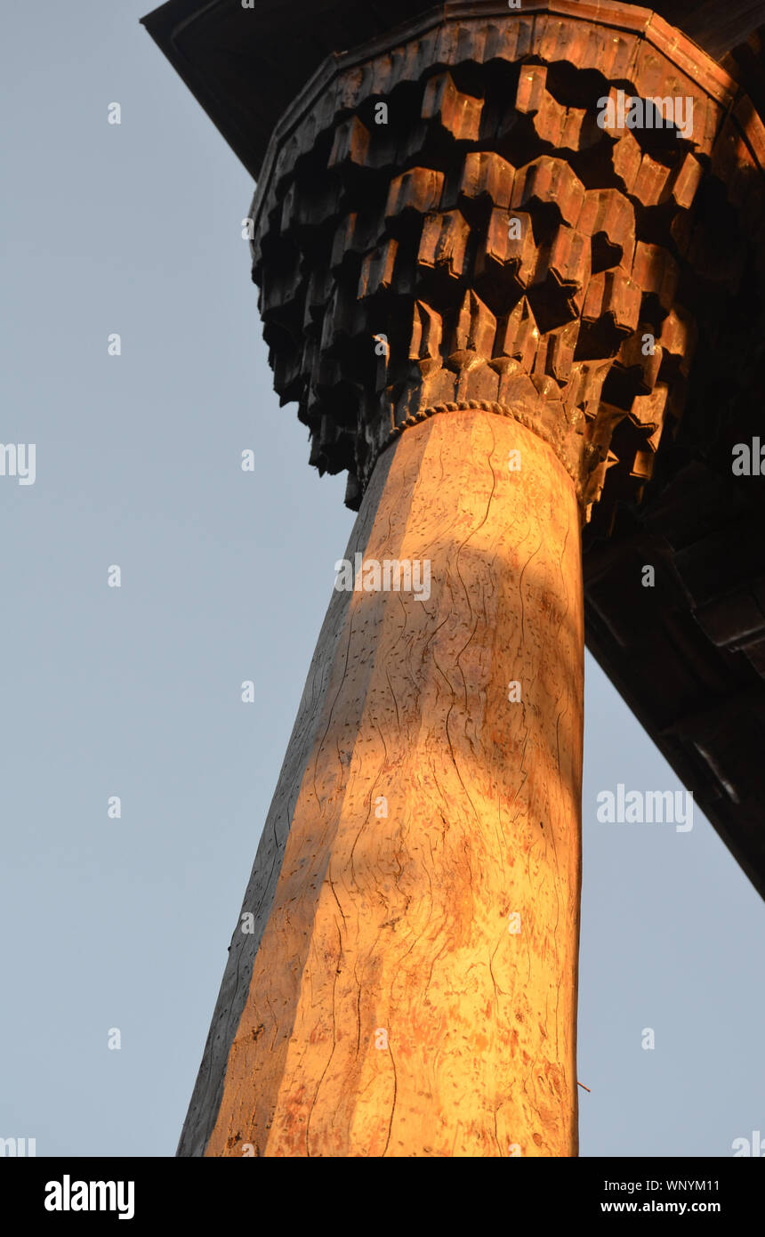 Wooden columns at the mosque within Hazrat-i Imam Complex, Shakhrisabz ...