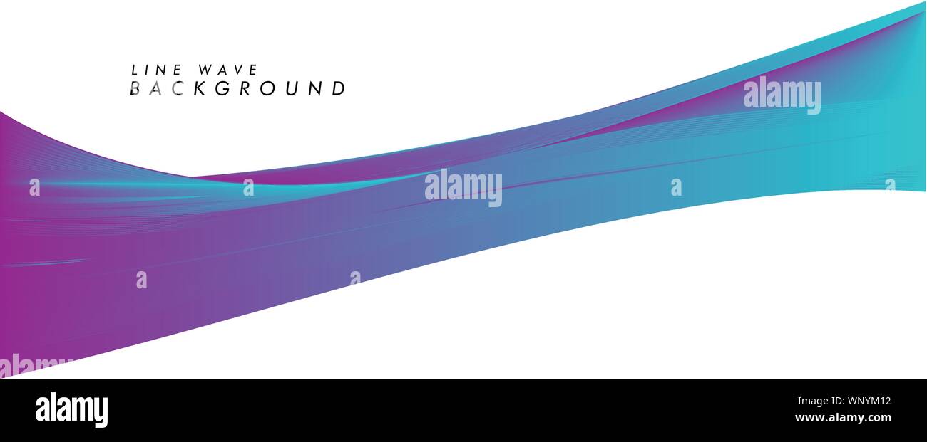 vector modern abstract blue line wave background in eps 10 Stock Vector ...