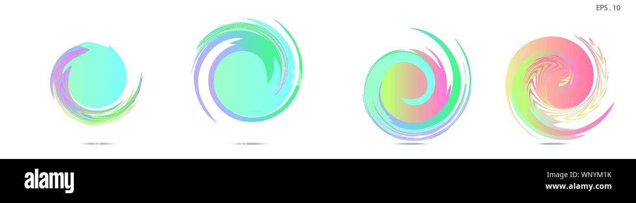 Collection of modern abstract graphic elements. Vortex vector ...
