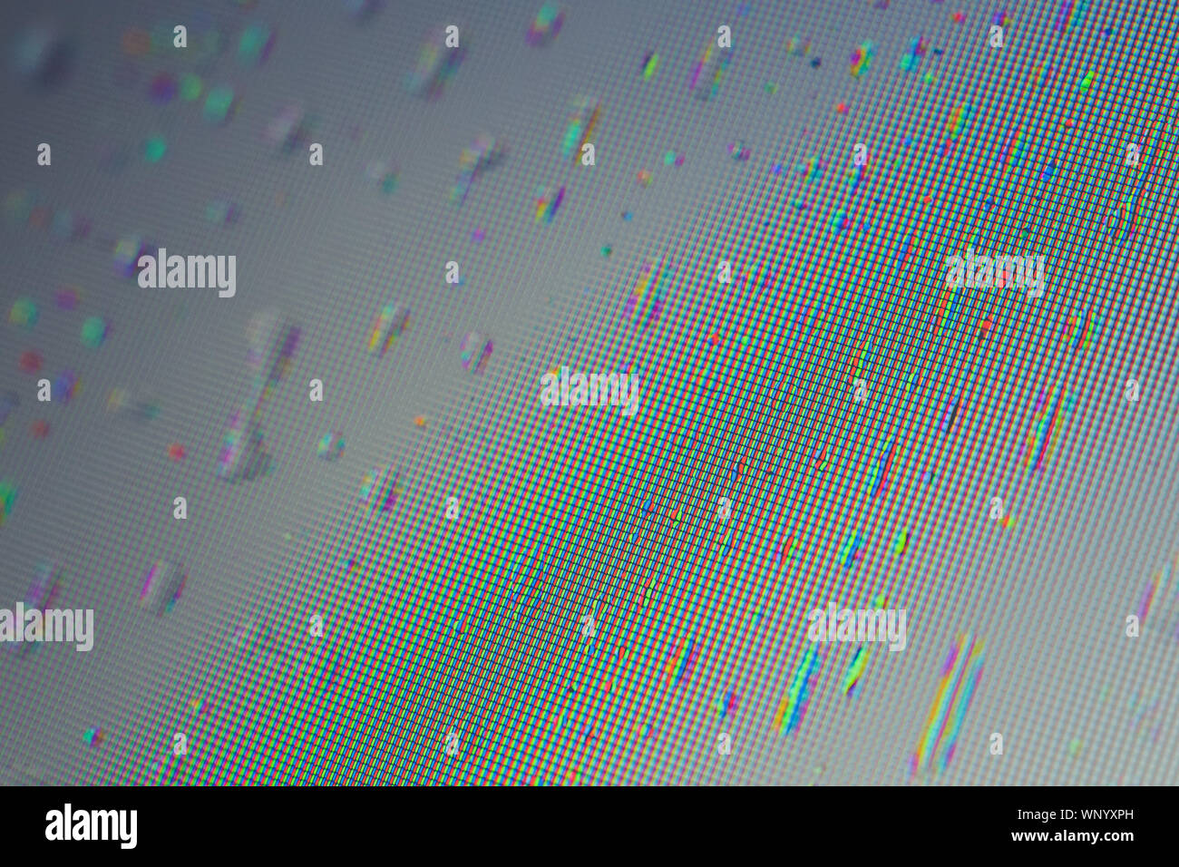 Monitor pixel macro background. Water drops on pixilated surface ...