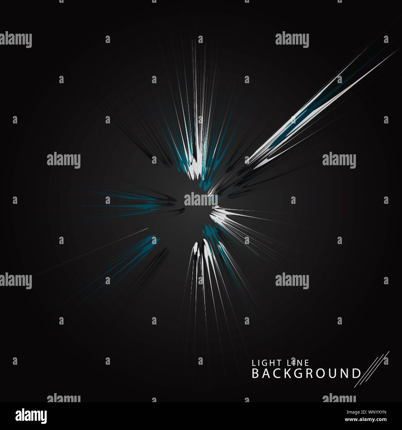 Colorful fireworks radiating, lines. Vector illustration.Dynamic style ...
