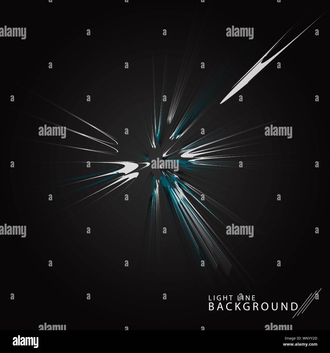 Colorful fireworks radiating, lines. Vector illustration.Dynamic style ...