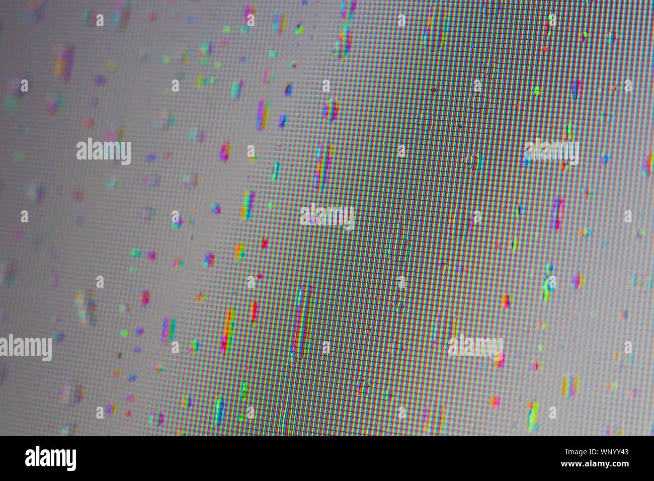 Water drops on pixilated surface. Display pixels grid texture. Monitor ...