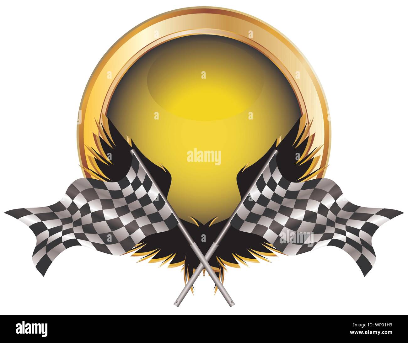 Racing flags and golden button Stock Vector Image & Art - Alamy