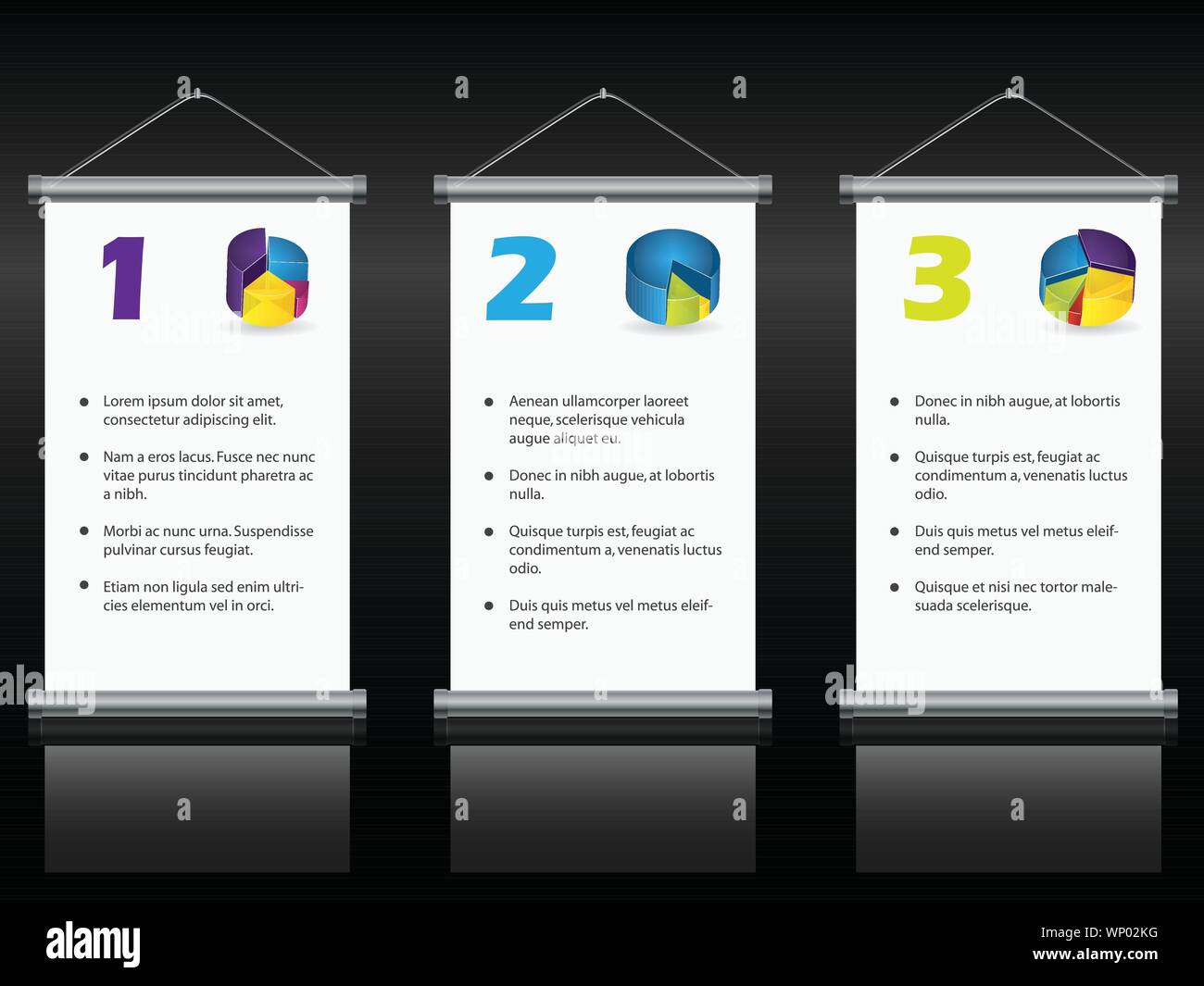 Hanging roll up displays with options Stock Vector Image & Art - Alamy