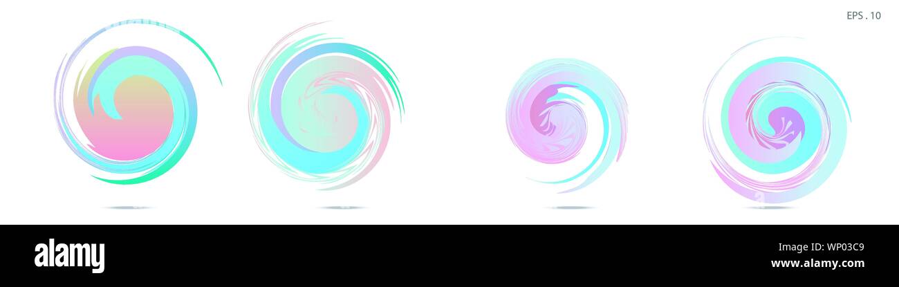 Collection of modern abstract graphic elements. Vortex vector ...
