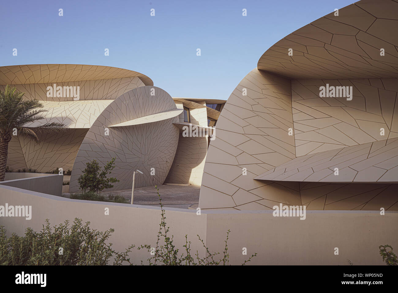 DOHA QATAR - JULY 10 2019;National Museum of Qatar unusual but striking ...