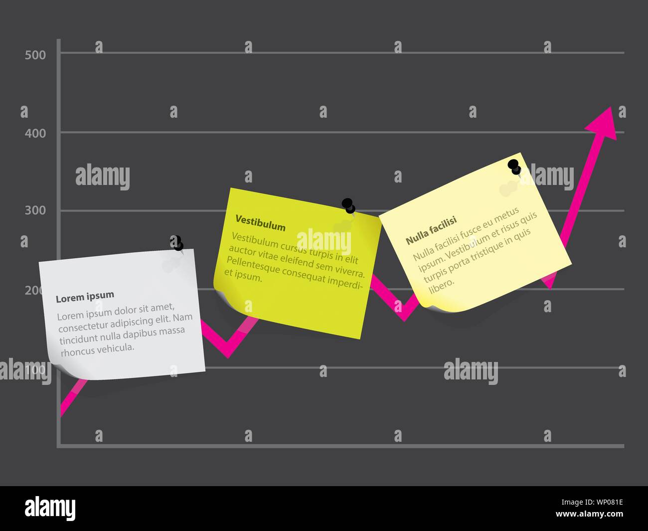 Infographic design with notepapers Stock Vector Image & Art - Alamy