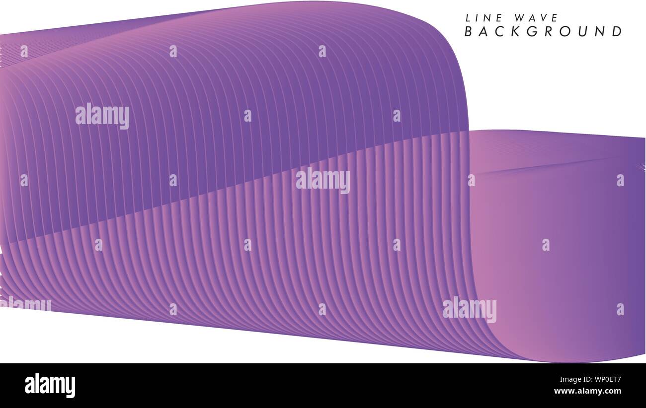 Abstract vector background with purple color wave. Color wavy lines ...
